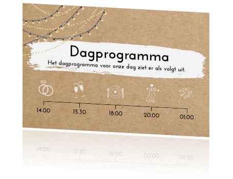 Stijlvol programma voor een festival bruiloft